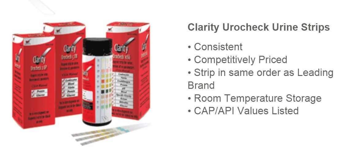Clarity Urinalysis Reagent Strips