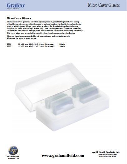 Grafco® Microscope Slide Cover Slips (1 oz)