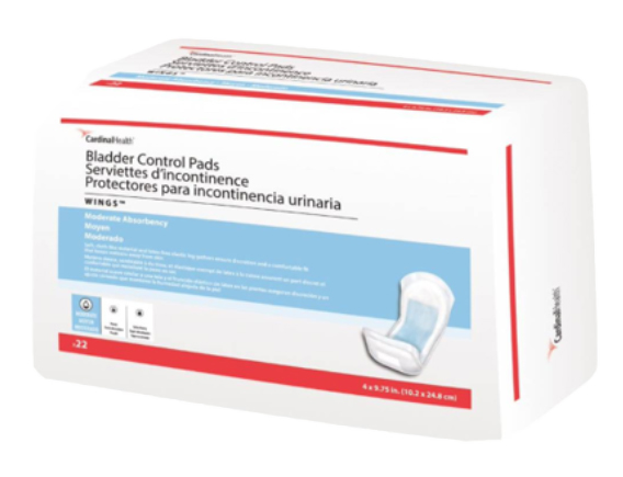 Cardinal Health WINGS™ Bladder Control Pad (Moderate Absorbency)