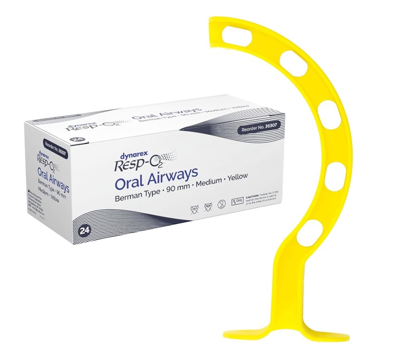 Dynarex® Resp-O2™ Berman Type Oropharyngeal Airway (90 mm, Non-Sterile)