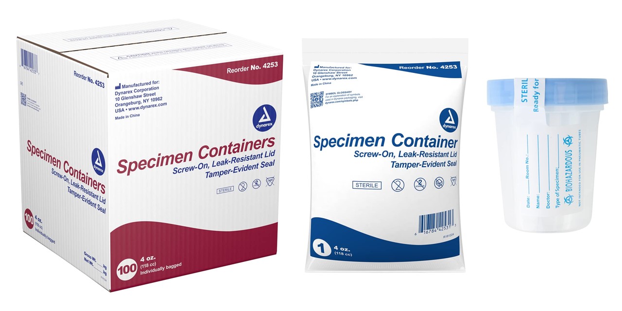 Dynarex® Sterile Specimen Container (4 oz.)